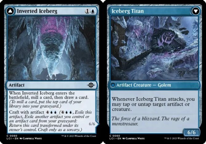 x4 Inverted Iceberg // Iceberg Titan - Foil C MTG The Lost Caverns of ...