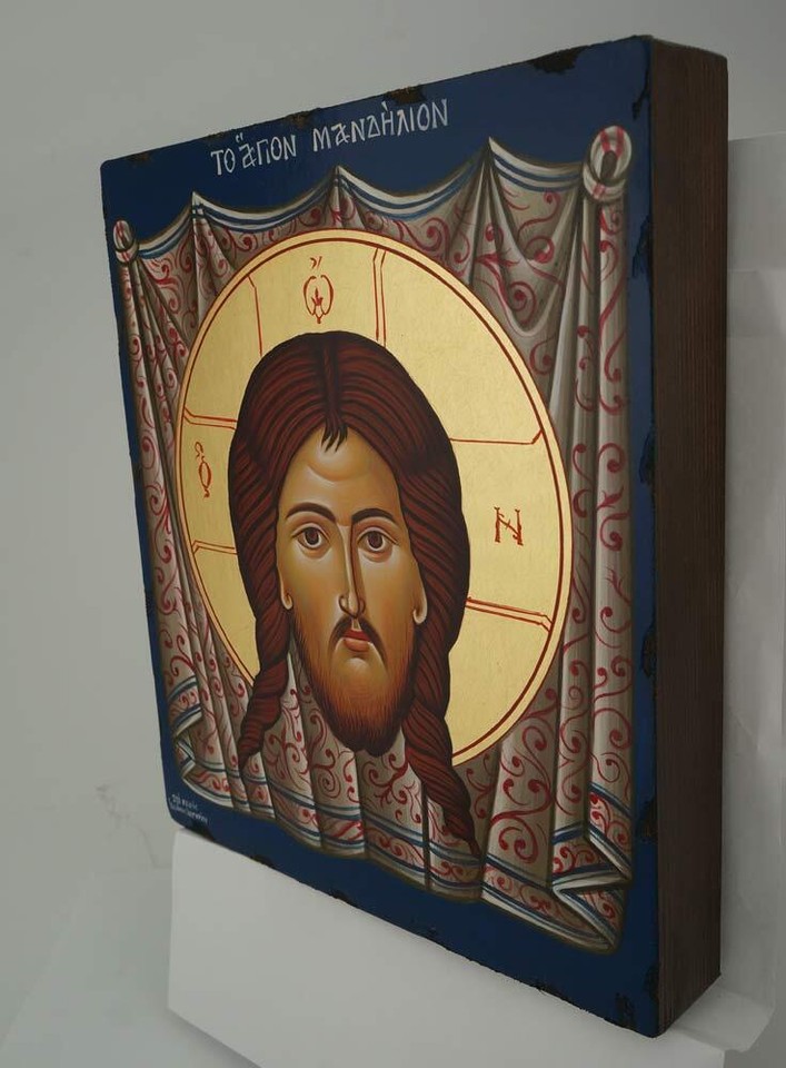 Christ Holy Face (Mandylion) Icon Hand-Painted Byzantine Orthodox ...