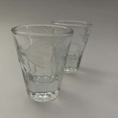 Cut Glass Shot Glass x 2 Shot Glasses | eBay