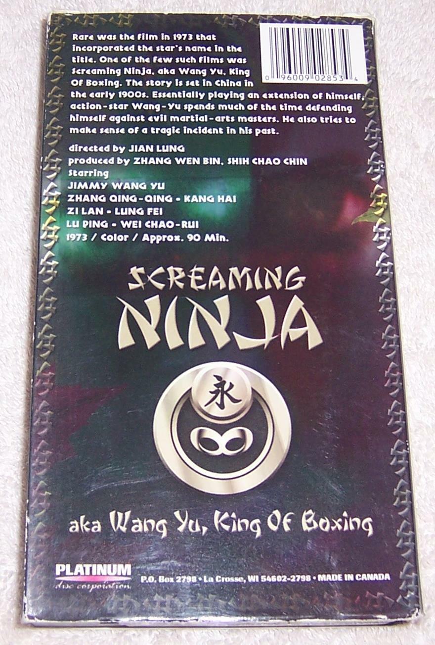 Screaming Ninja aka Wang Yu, King Of Boxing VHS Video 96009028534| eBay