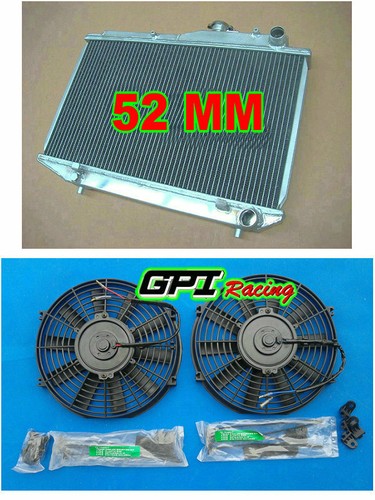 ALUMINUM RADIATOR + FANS for TOYOTA COROLLA AE86 4AGE GTS 1983-1987 84 ...