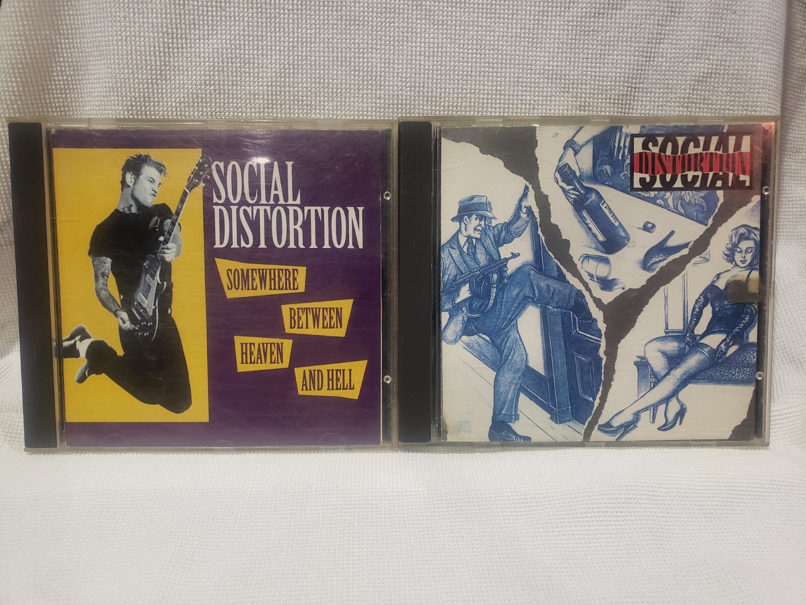 Vintage Lot Of 2 Social Distortion CD's Somewhere Between Heaven And ...