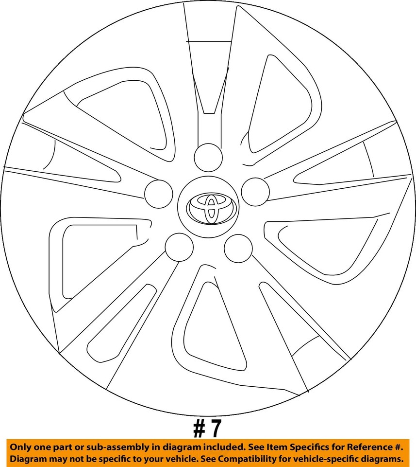 TOYOTA OEM 17-19 Prius Prime Wheels Covers Trim-Wheel Cover 4260247241 ...