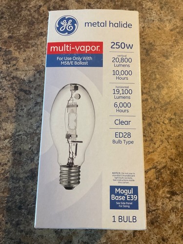 GE Multi-Vapor LAMP,30942 MVR250/U/LTP - 250W Metal Halide, BALLAST:M58 ...