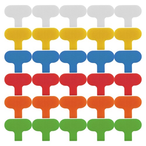 30 PCS Cable Labels Cord Labels Multi-Color Write on Wire Labels Tags ...