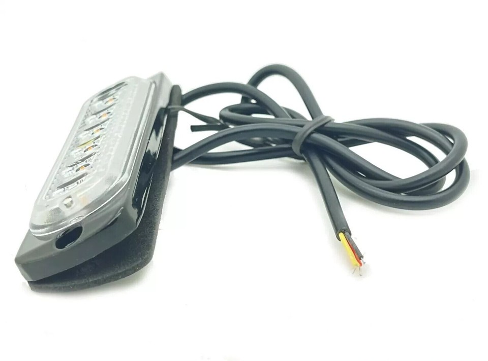 4x Red LED Strobe Lights Flashing Beacon 12V-24V Recovery Truck Van ...