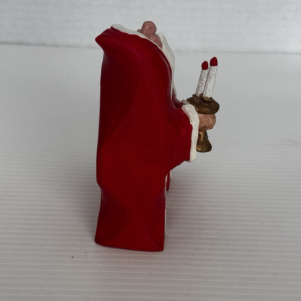 NEW DEPT 56 BAREFOOT SANTA TRIO HOLDING CANDLESTICKS FIGURINE - FOLK ...