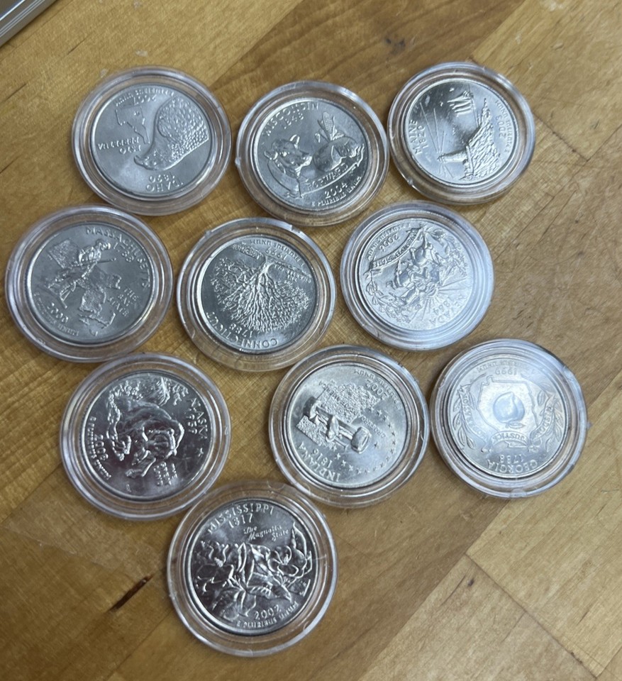 1999-2008 D & P Complete 50 States Statehood Quarters Set w/ Lockbox’s ...