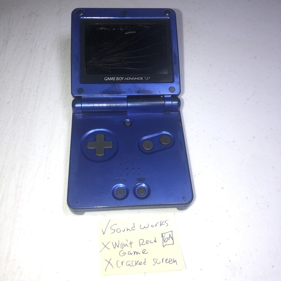 Nintendo Gameboy Advance SP AGS001 Blue Handheld System Console Parts ...
