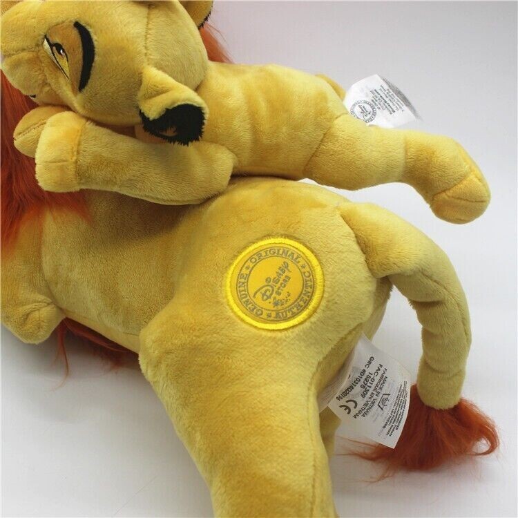 Disney The Lion KIng Adult SIMBA and Dad Mufasa Lying Stuffed Plush Toy ...