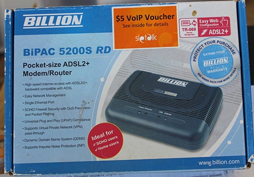 BILLION BIPAC 7300RA ADSL2+ MODEM/ROUTER WITH SINGLE ETHERNET PORT NEW ...
