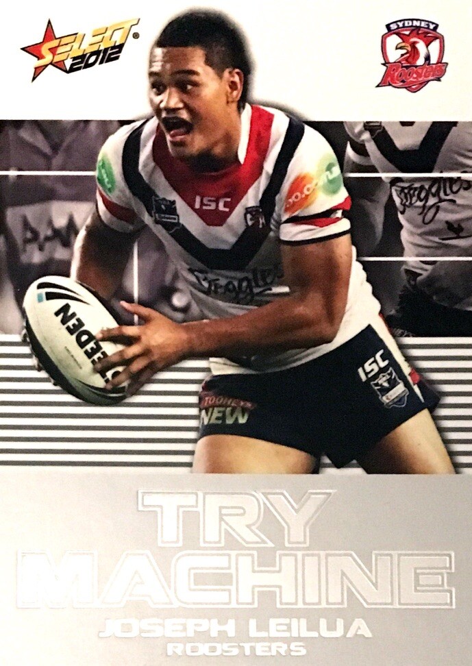 2012 NRL Select Champions JOSEPH LEILUA Sydney Roosters Try Machine ...