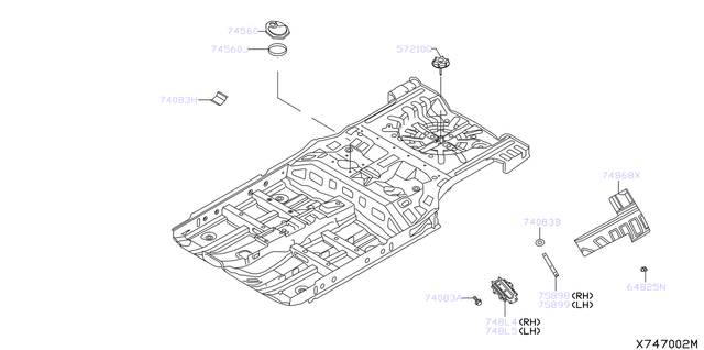 Genuine Nissan Cover Hole 748499AM0A / 74849-9am0a OEM for sale online ...