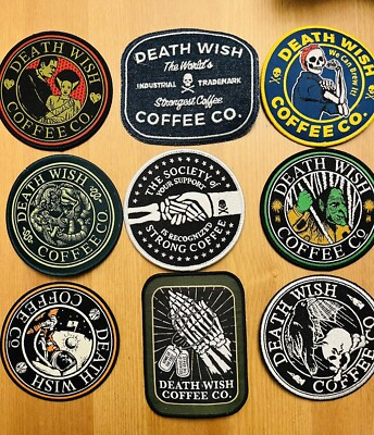 DEATH WISH COFFEE COMPANY 9 PATCH COLLECTION | eBay