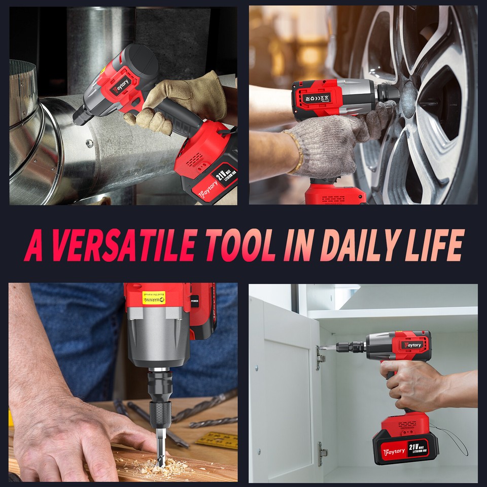 Brushless Impact Gun 800Nm Powerful Impact Wrench Power Tool For Car ...