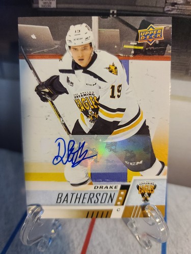Drake Batherson 2017-18 Upper Deck CHL Auto #69 Ottawa Senators PRE ...