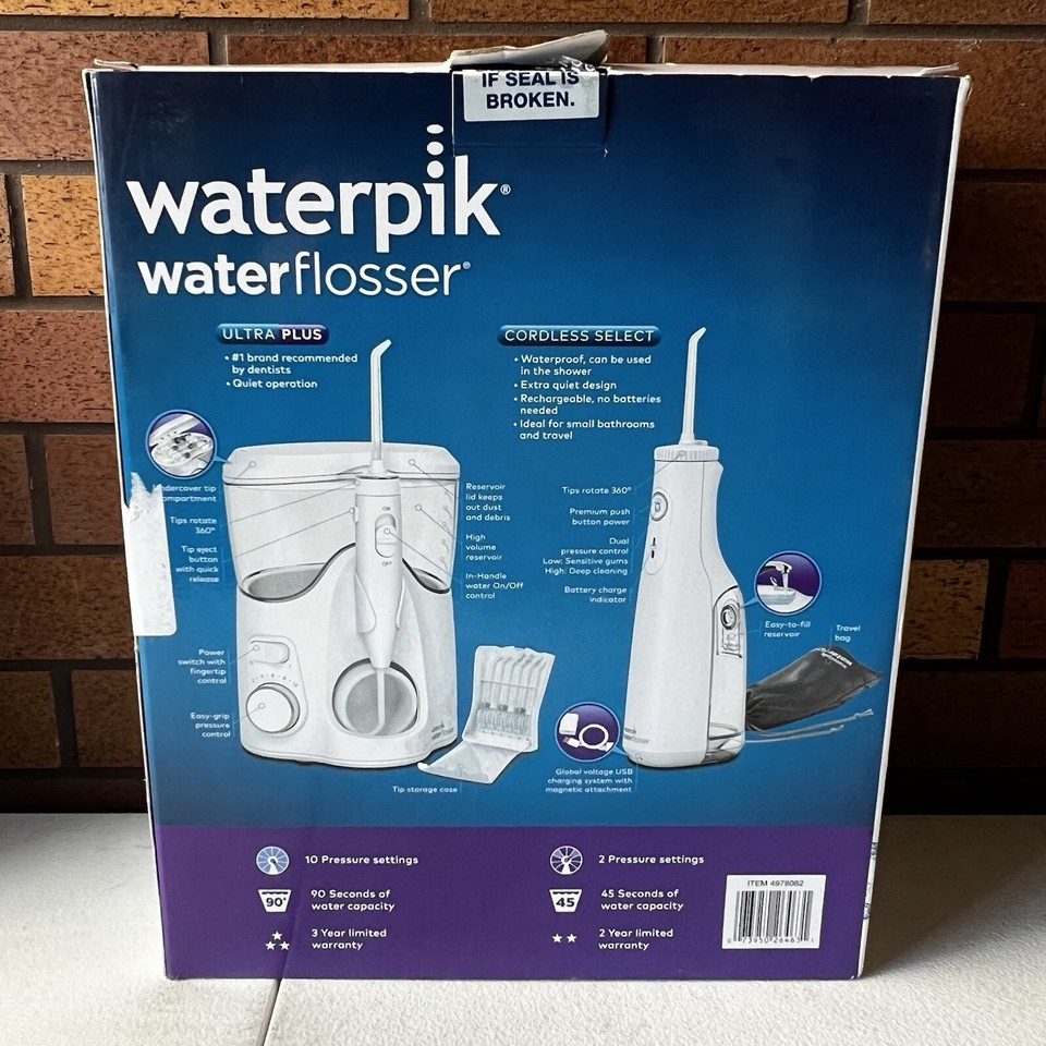 Waterpik Water Flosser Ultra Plus and Cordless Select Combo Pack Travel Case | eBay