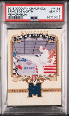 🔥POP 1🔥 2012 Goodwin Champions Memorabilia Brian Bosworth #M-BB 🏈 PSA ...