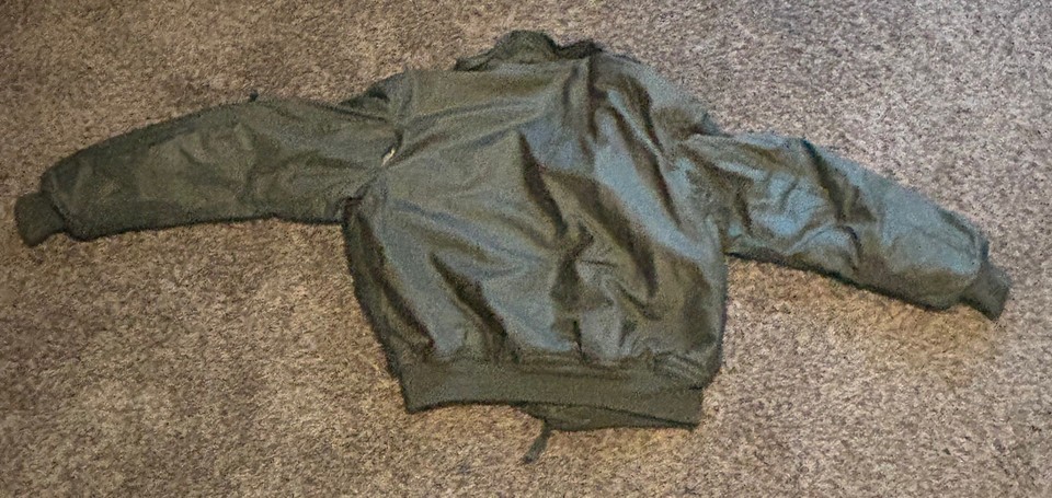 Flyer’s Jacket Cold Weather CWU-45/P US Navy Aramid Satin Green Men's L ...