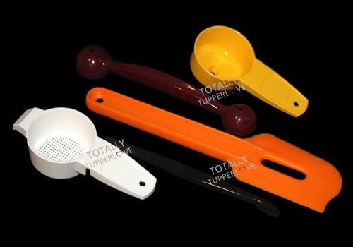 Tupperware Gadgets Paddle Scraper Spatula, Sifter, Funnel, Melon Baller ...