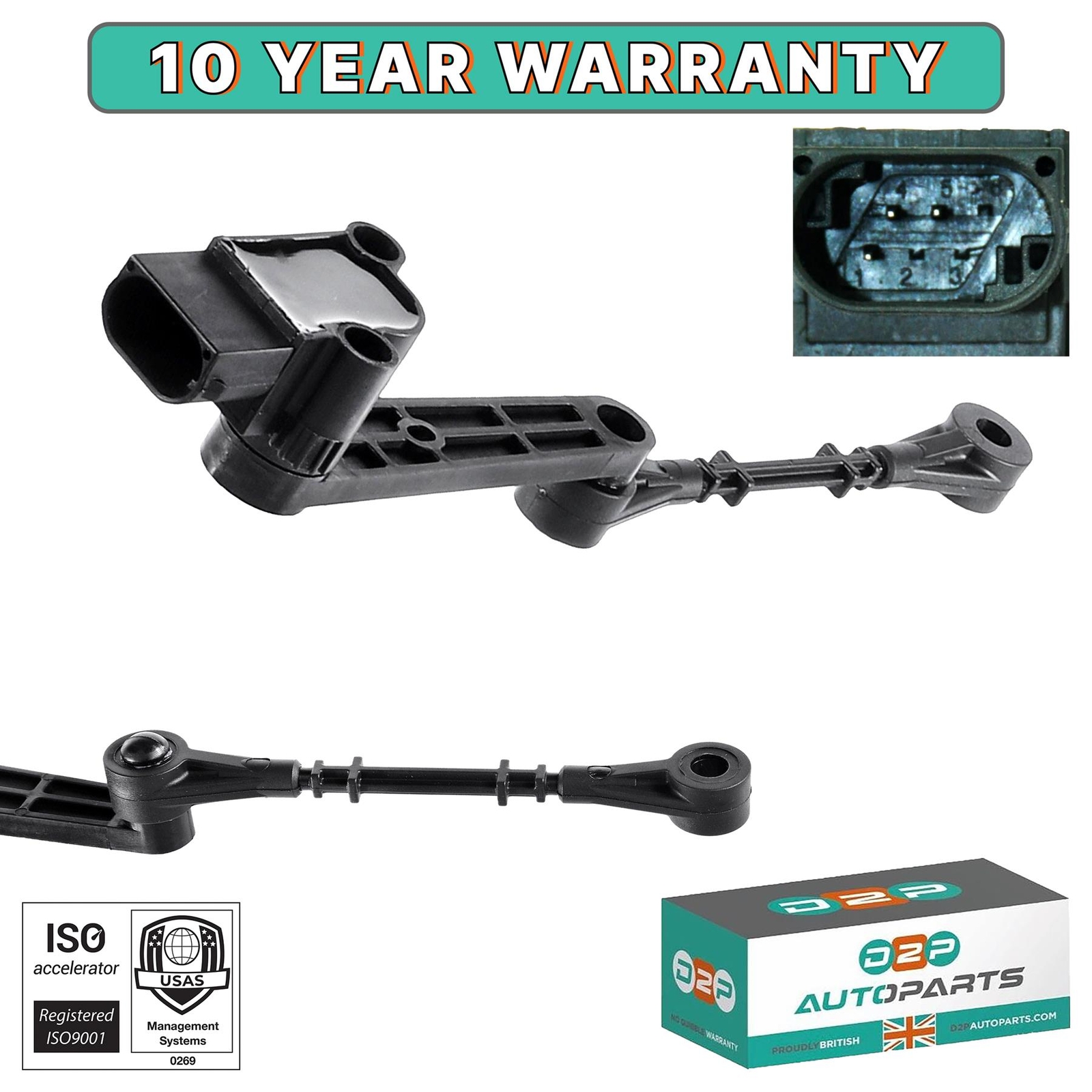 AIR SUSPENSION HEIGHT LEVEL SENSOR REAR FOR RANGE ROVER SPORT 2005-2013 ...