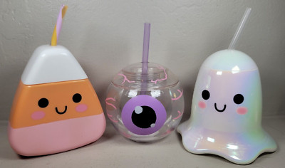 2024 Target Bullseye Halloween Drinkware Ghost Eyeball Candy Corn Lid ...