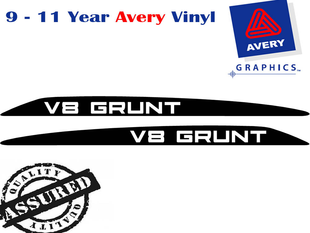 V8 GRUNT Decal Sticker for Toyota Landcruiser 76 70 78 79 SERIES Bonnet ...