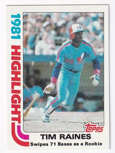 Tim Raines Card # 3 Topps 1982 | eBay