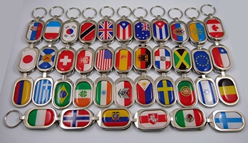 Canada Flag Key Chain Metal Chrome Plated Keychain Key fob keyfob ...