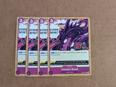 One Piece TCG: Venom Road OP02-91 C x4 Playset NM Paramount War English ...