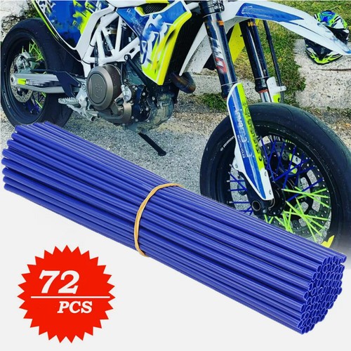 72 Motorcycle Dirt Bike Spoke Skins Covers Wraps Wheel Rim Guard ...