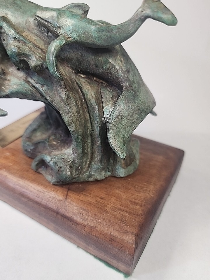 VTF Humpback Whale and Calf Sculpture Brass Bronze Statue Makuahine A ...