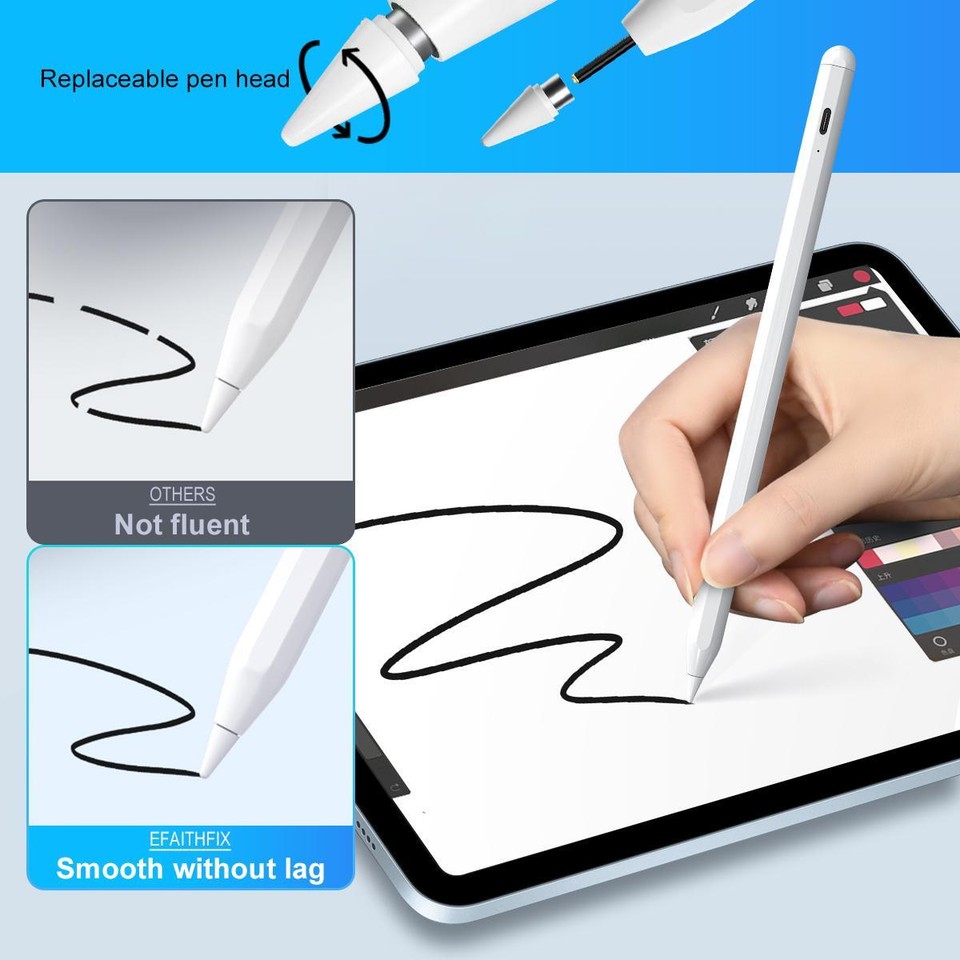 1st 2nd Generation Pencil Pen Stylus For Apple iPad 6th 7th 8th 9th ...