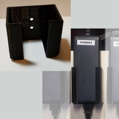 Hydra 52 Power Adapter Holder - Wall Mount - 3D Printed - Many Colors ...
