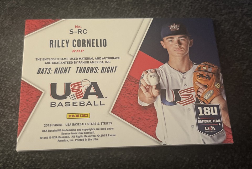 Riley Cornelio 2019 Stars And Stripes ROOKIE Patch Auto #281/299 ...