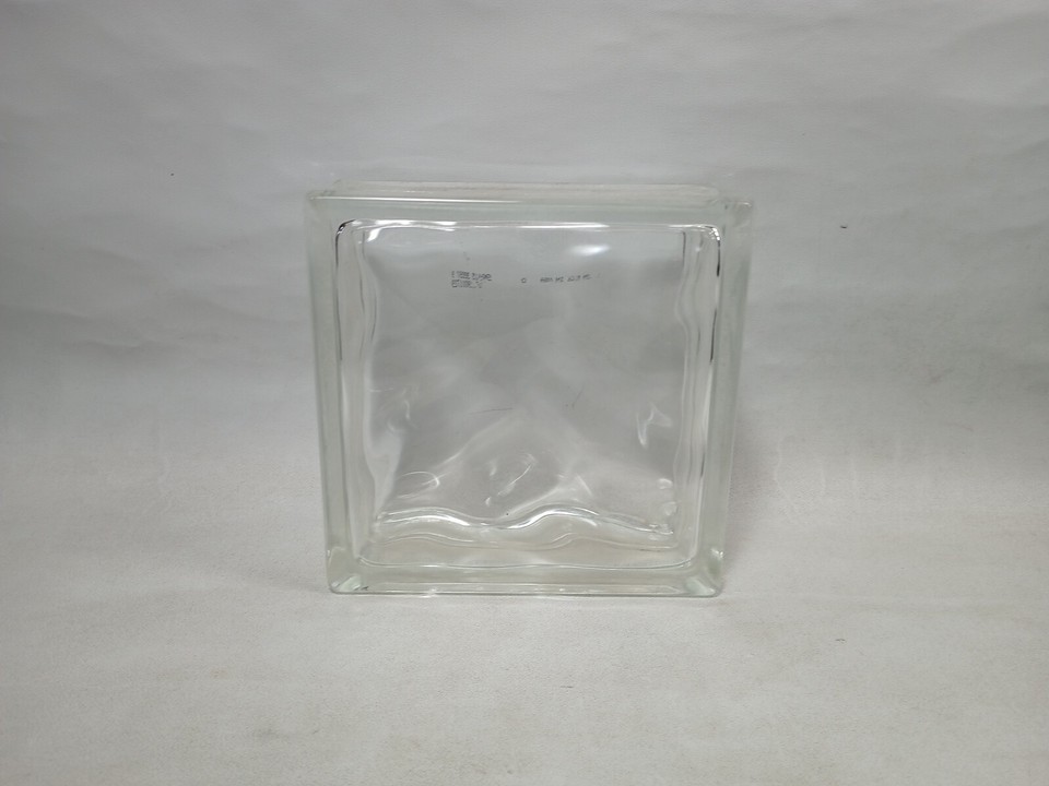 Pittsburgh Corning Decora Glass Block 8x8X3" RETIRED New Wavy Brick NOS ...
