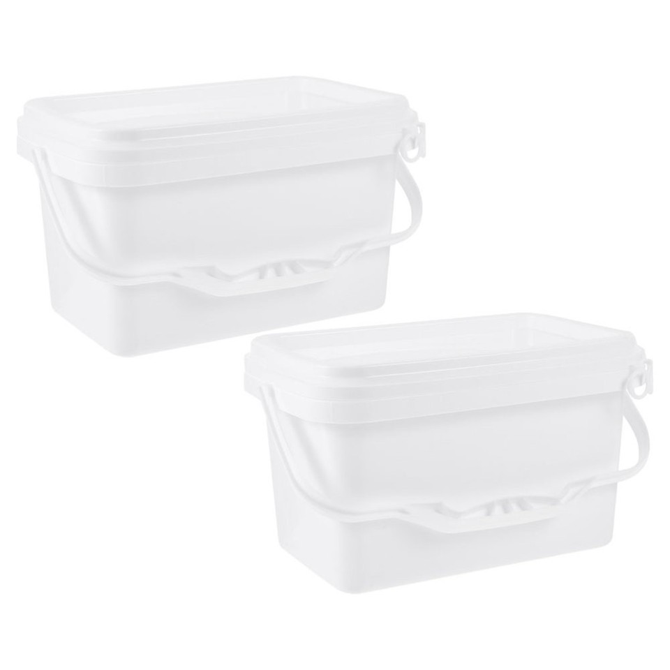 2 Pcs Paint Bucket Storage Containers with Handle Painting Buckets for ...