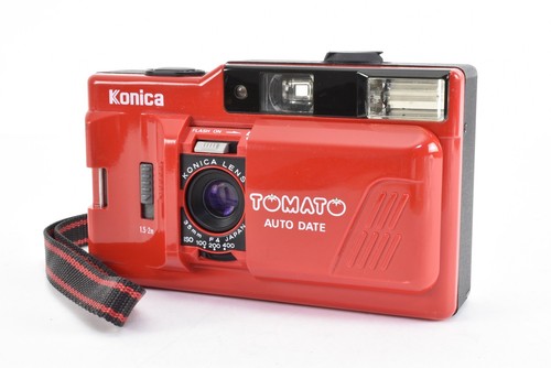 * NEAR MINT * Konica Tomato Auto Date Red Point Shoot 35mm Compact Film ...