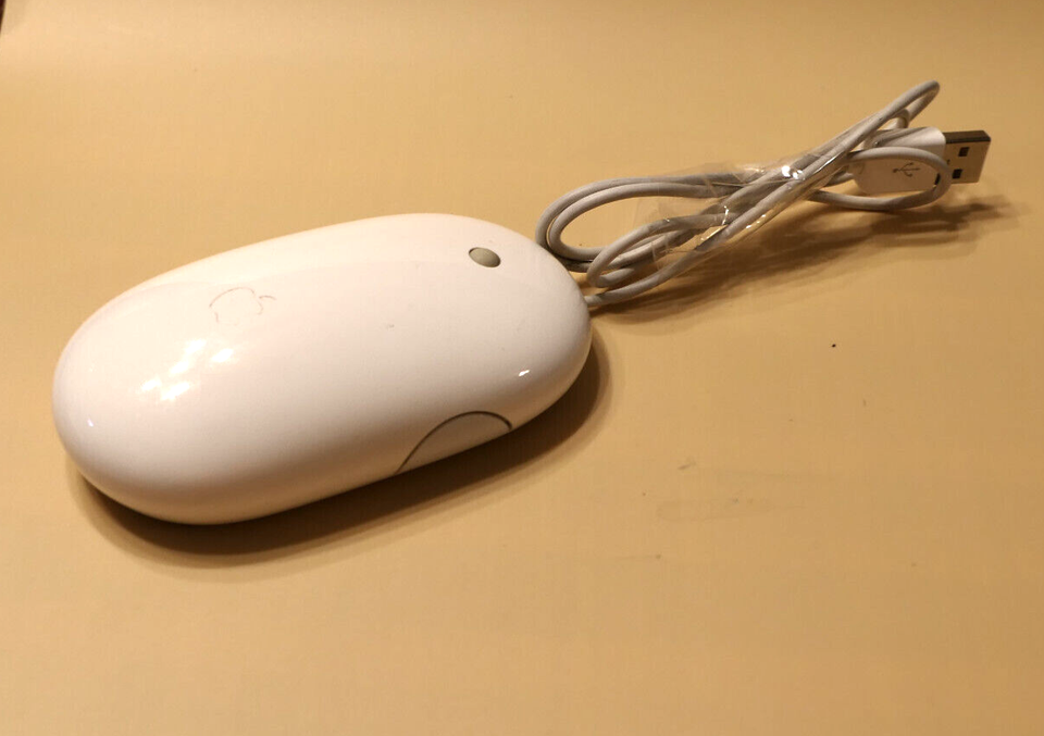 Original Apple Mighty Mouse A1152 EMC No: 2058 USB White Mouse | eBay