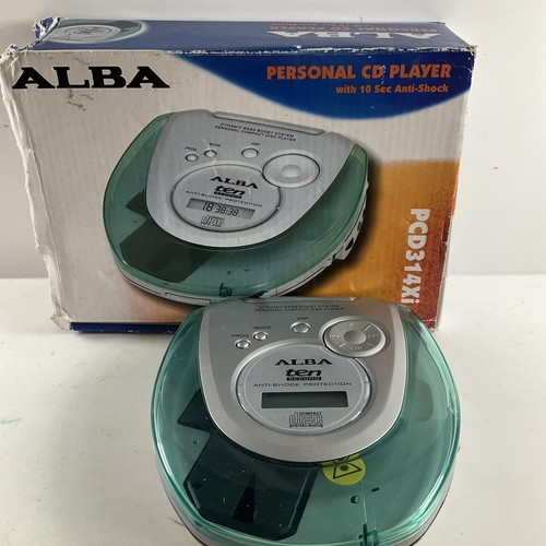 Alba Personal CD Player with box - green colour - No Manuals And ...