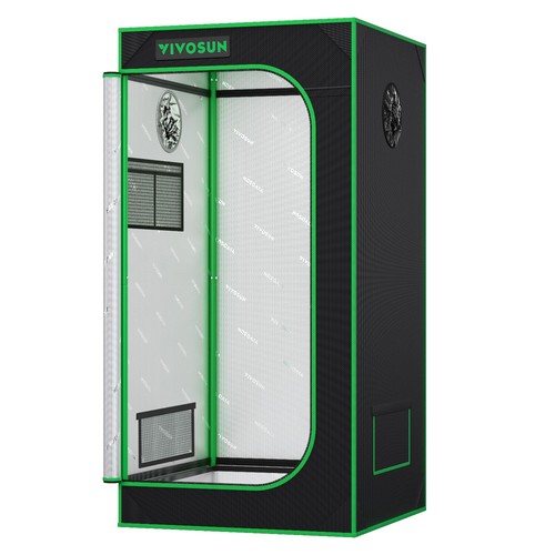 VIVOSUN S224 2x2ft Hydroponic Grow Tent Indoor Plant Growing 24"x24"x48 ...