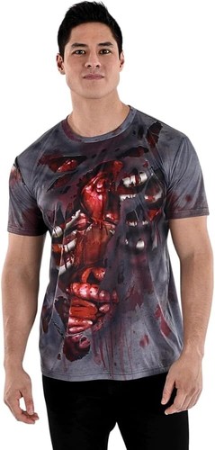 Bloody Guts Shirt Zombie Suit Yourself Fancy Dress Up Halloween Adult ...