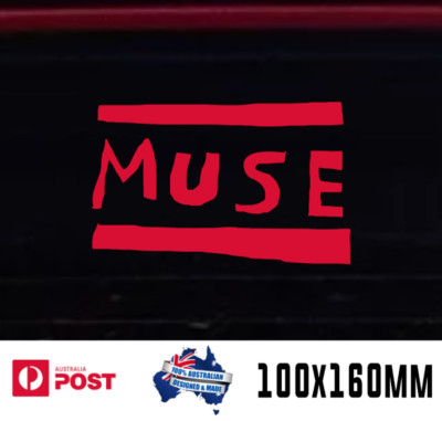 Muse Windshield Windscreen Laptop Sticker Decal 160mm RED | eBay