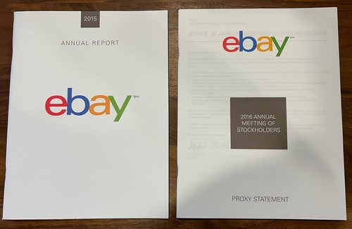 2015 ebay Annual Report and 2016 Stockholders Proxy Statement | eBay