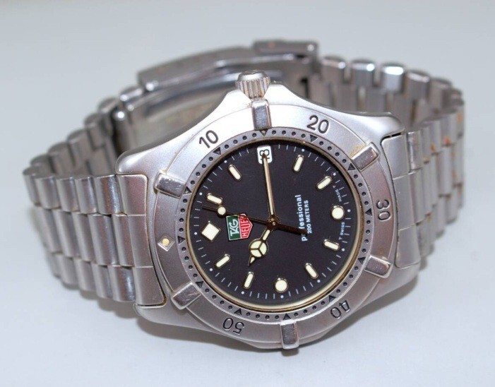 TAG Heuer 2000 WE1110-1 Professional 200M Quartz Men's Watch Silver Working JP | eBay