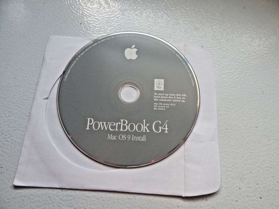 Apple Macintosh PowerBook G4 MAC OS X Install CD 691-3445-A | eBay