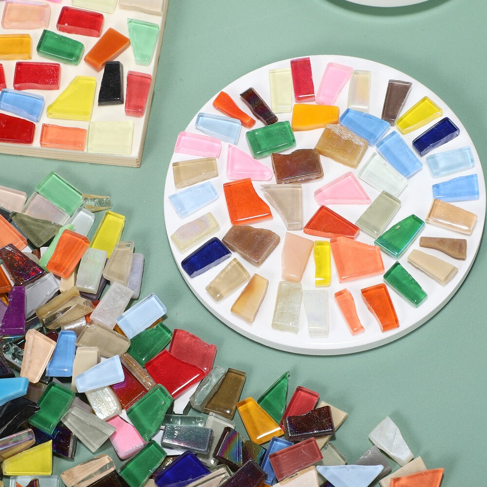 1 Pack Mosaic Tiles Craft Glass Mosaic Tiles Irregular Tiles Mixed ...