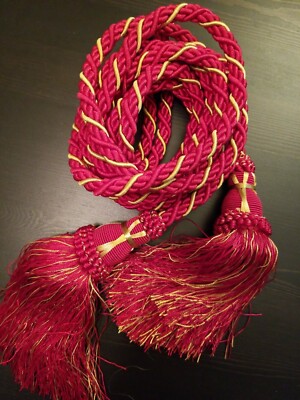 144" Red Festal Cincture with Gold Threads Available in Purple, Green ...