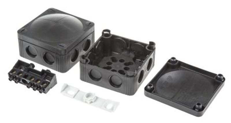 Small Outdoor Electrical Geocaching Geocach Covert Box Black IP67 ...