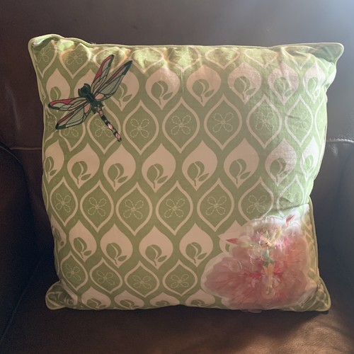 Disney Parks Tinkerbell Pillow Tinkerbell Green Dragonfly Pixie Dust 18 ...